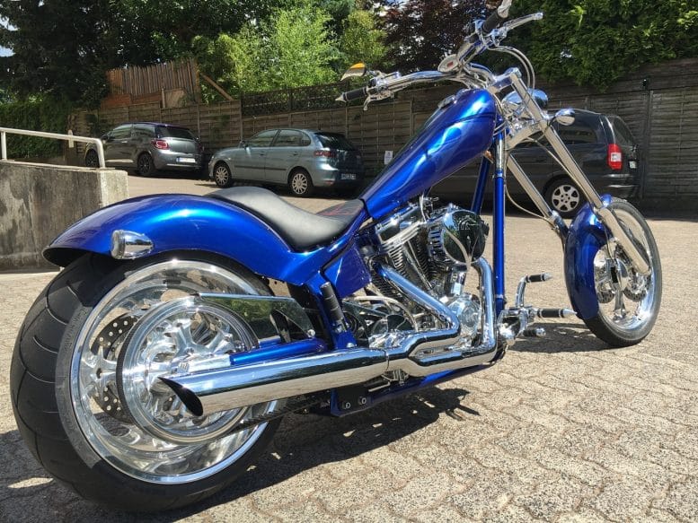 1 A American Ironhorse Texas Chopper 2007 Candyblue - ABC Hamburg Bikes